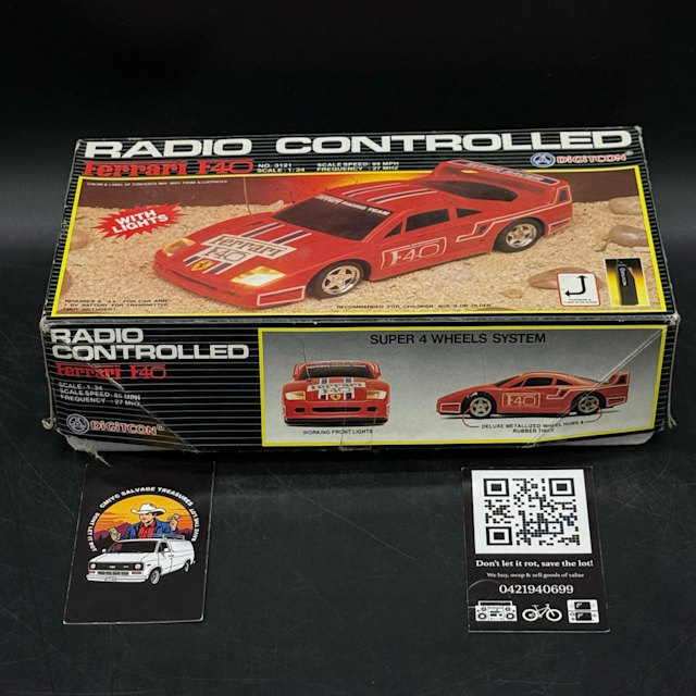 Vintage Digitcon Radio Controlled Ferrari F40 Scale 1:24 Scale Speed ...