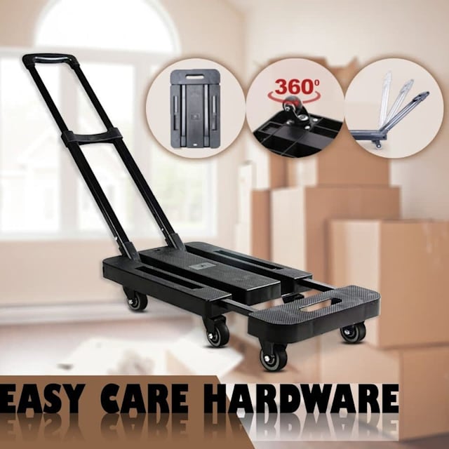 Extension Folding Hand Platform Trolley Heavy Duty Telescopic Push ...