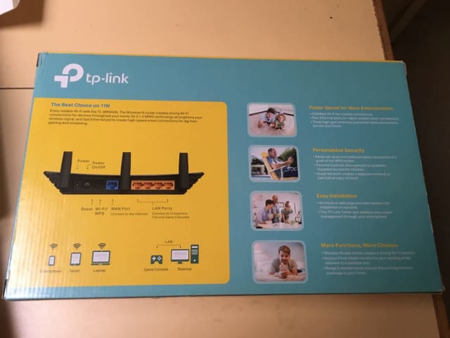 TP Link TL-WR940N 450MBPS wireless Router NBN/FTTH/FTTP/UFB 9V likeNEW ...