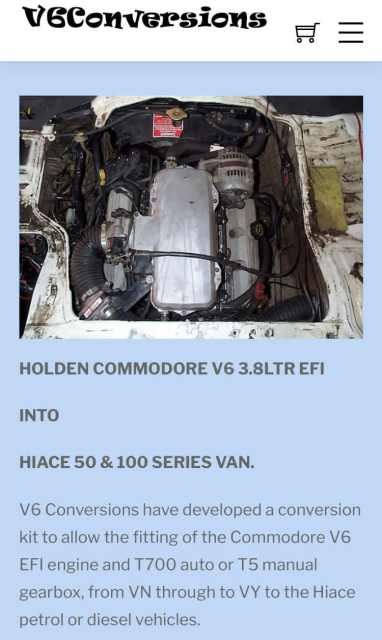 Hiace V6 Conversion Kit | Engine, Engine Parts & Transmission | Gumtree ...