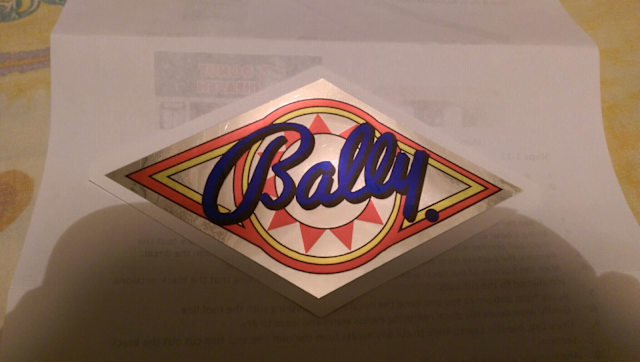 Bally pinball coin door sticker | Miscellaneous Goods | Gumtree ...