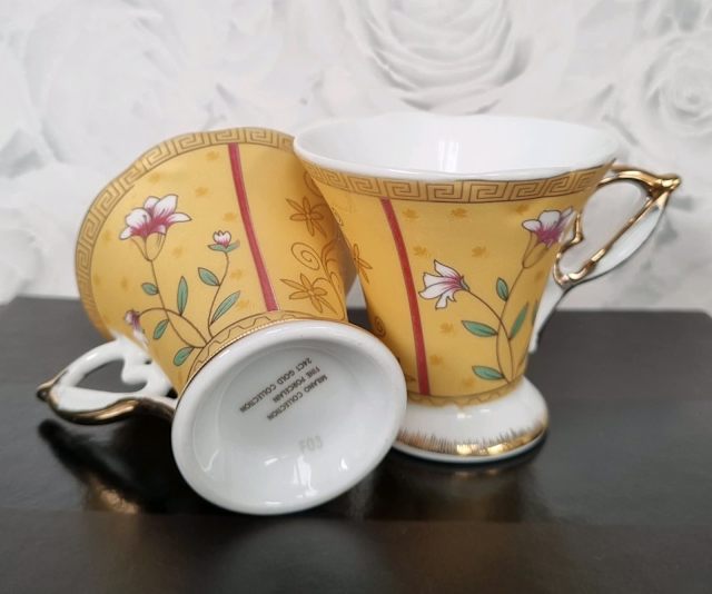 Milano Collection Set of 4 Fine Porcelain Coffee Cups | Dinnerware ...