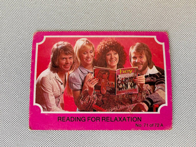 RARE Vintage ABBA 1976 Scanlens trading card no X A, pink series ...