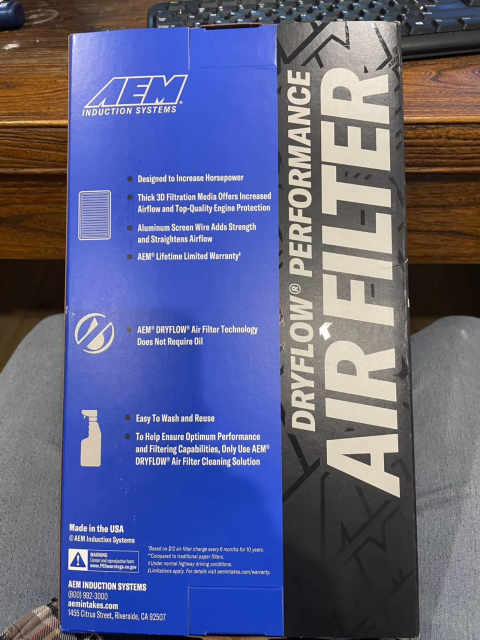 AEM DryFlow Engine Air Filter - for Mazda 3, CX-3, CX-30 | Engine ...