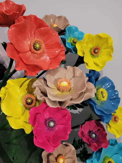 Resin Prop Poppy Flower, Oroton ex window display, oversized, handcraf ...