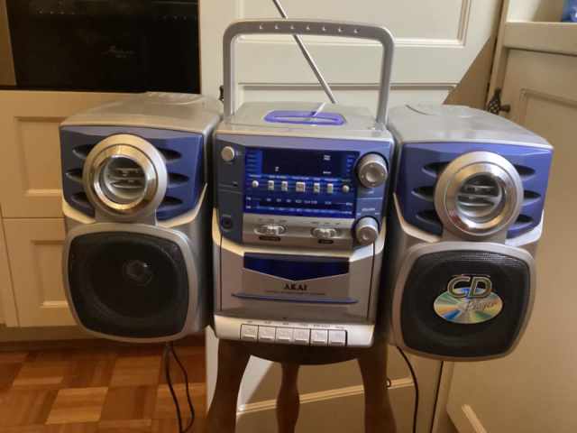 Vintage AKAI Portable CD Radio Cassette Recorder Digital APC 53/blue ...