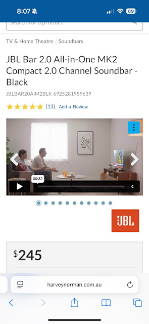 JBL Bar 2.0 All-in-One MK2 Compact 2.0 Channel Soundbar - Black - Home Theatre Systems in ...
