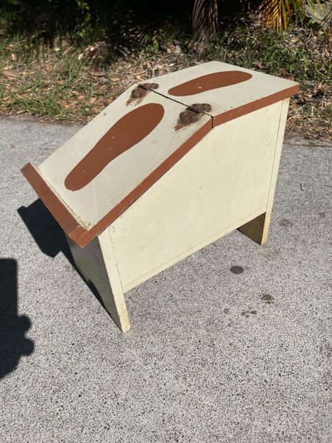 Vintage Solid Timber Shoe Shine Box & Contents. - Cabinets in ...