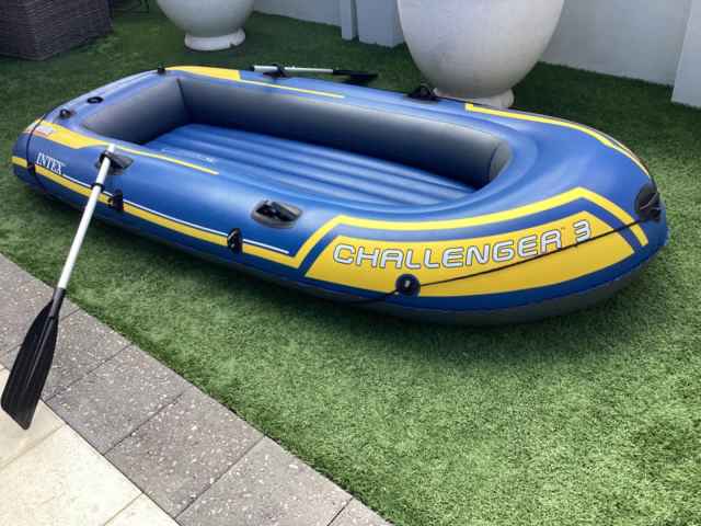 Intex inflatable boat challenger 3 persons. trolling motor extra cost ...