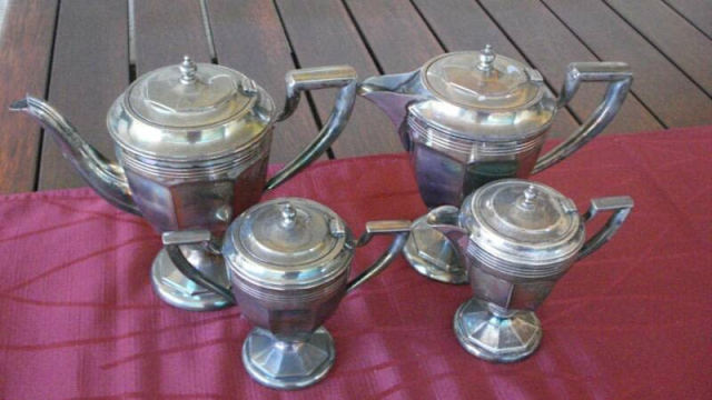 Old Vintage Lewbury Silverware (EPNS) Coffee/Tea Set - Collectables in ...