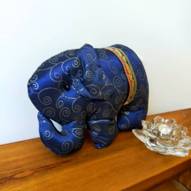 Luxurious Thai silk elephant with gold detailing | Other Home Decor ...