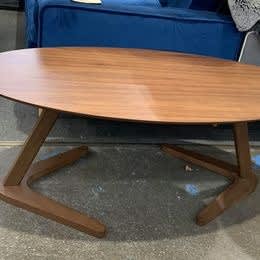 New oval coffee table Scandi Danish design timber walnut or Beech ...