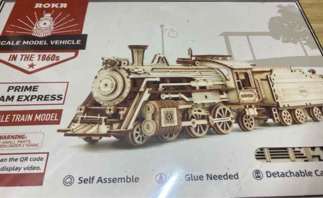 ROKR Scale Model Vehicle 1860’s Prime Steam Express 1:80 Scale Train ...