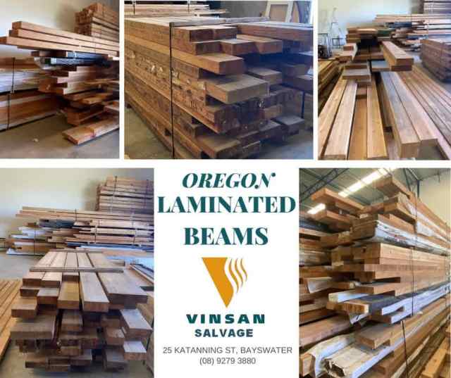 Oregon Laminated Timber Beams - Vinsan Salvage G1640 - Building ...