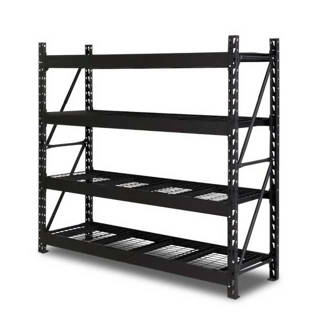 2Mx2M Garage Shelving Warehouse Rack Pallet Racking Storage Shelve Bla ...