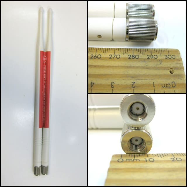 2x New Wireless Modem Router Screw-on White Directional Antenna 29.5cm ...