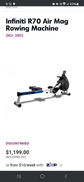rowing machine infiniti R70 - Gym & Fitness in Murray Bridge SA ...