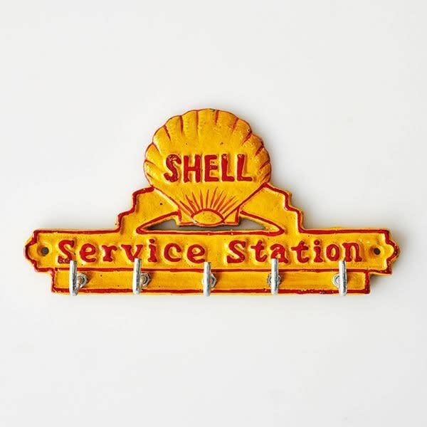 Cast Iron Shell Service Station Key Rack 20cm with 5 Hooks ...