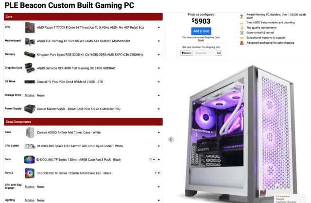 RTX 4090 Gaming PC (PLE Beacon) - Desktops in Dianella WA | Gumtree ...