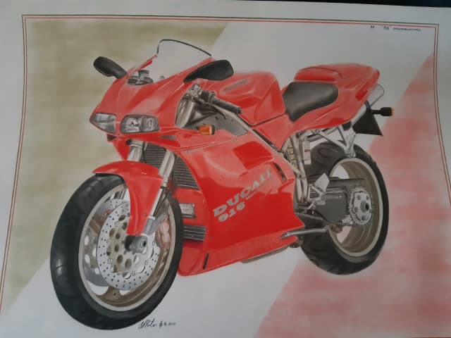 DUCATI motorcycles - hand drawn art prints A3 size | Art | Gumtree ...