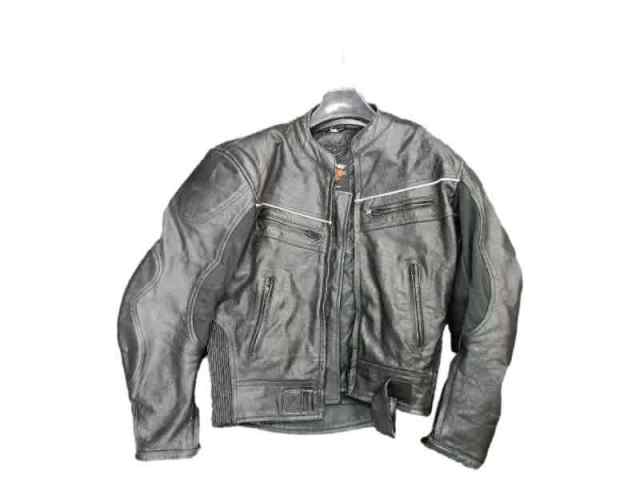 Aur-Flow Leather Motorcycle Jacket Black - Jackets & Coats in ...
