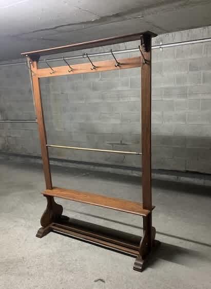 RARE COLONIAL ANTIQUE FREE STANDING TEAK HALL TREE/STAND - Antiques in ...