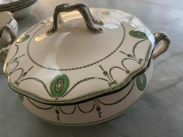 Royal Doulton ‘Countess’ Green Art Deco China Dinner set circa 1920s ...