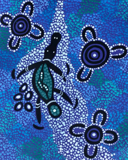 ABORIGINAL PAINTING platypus dreaming beautiful art on canvas COA - Art ...