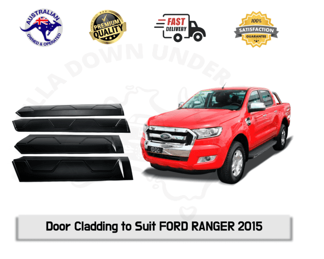 Door Cladding Side Moulding Body Armour Trim To Suit Ford Ranger 12-20 ...