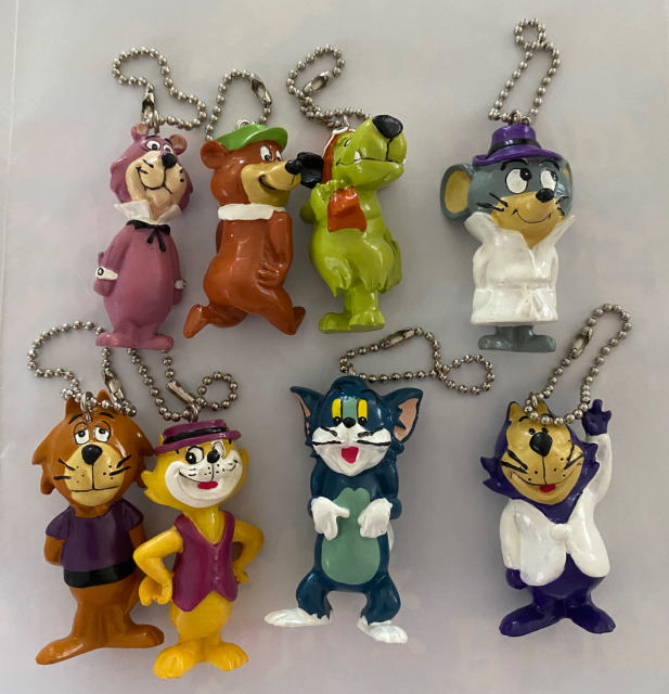 Hanna Barbera Yogi Bear Top Cat Tom Jerry Muttley Key Rings x 8 ...