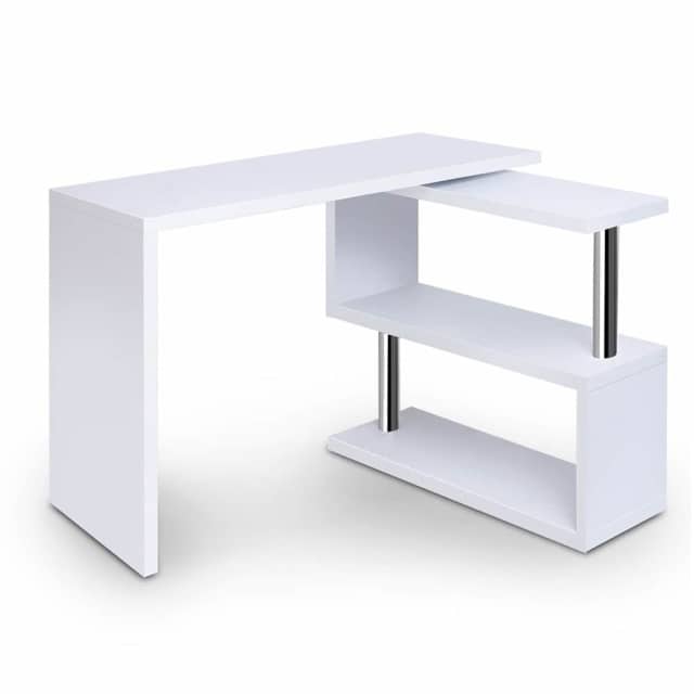 Computer Desk L-Shape Bookshelf White - Desks in West Perth WA ...