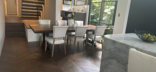 Stunning coco republic dining table French oak timber paid 10k 2066 ...