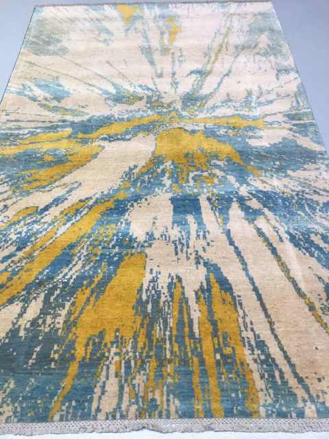 Full room size modern hand knotted Afghan Chobi Gabbeh rug 2.9x1.9m ...