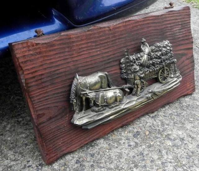 Vintage Retro West Germany Collecting Hay Bullock WAll Plaque ...