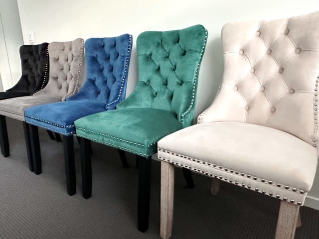 Brand New Velvet Dining Chairs, Strong solid wood , Super Comfortable ...