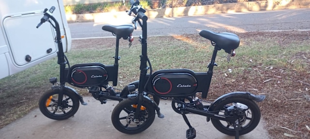 Two Electric folding bikes. 4 weeks old. Original purchase 600 aud ...