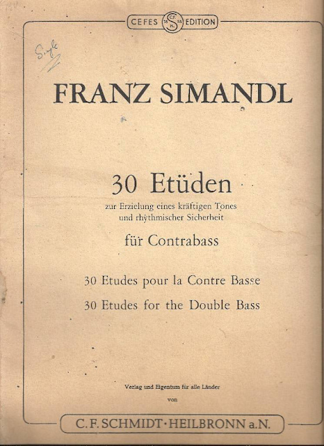 Franz Simandl - 30 Etuden fur Contrabass - 30 Etudes for Double Bass ...
