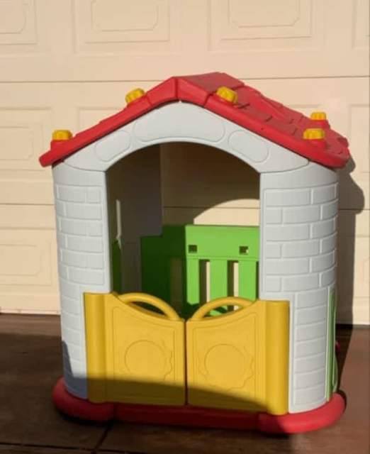Cubby house with barn doors and table - compact cubby - Toys - Outdoor ...