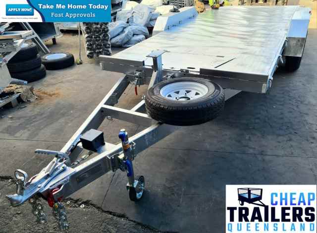 CENTURY TRAILERS 16.4x6.6 (5x2m) Galvanised Tandem Car Trailer 3500kg ...