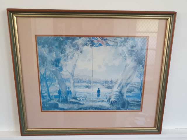 The Founding of Australia by Royal Navy Captain Arthur Phillip print ...