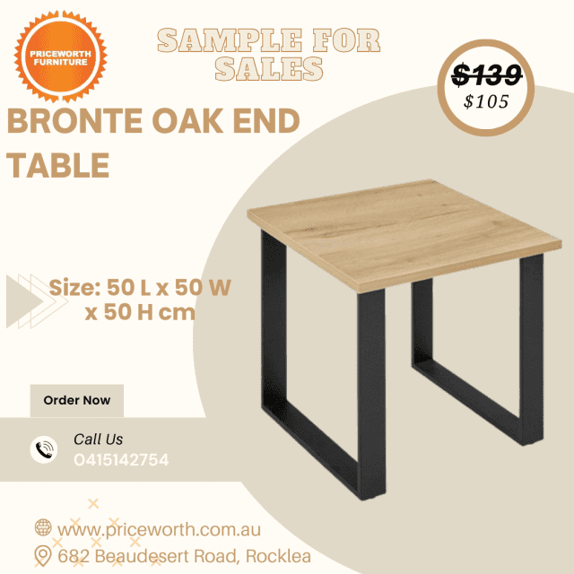 BRONTE OAK END TABLE - Bedside Tables in Rocklea QLD | Gumtree Australia