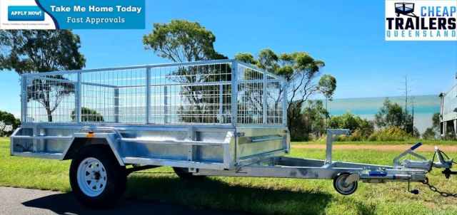 CENTURY TRAILERS 8x5 Galvanised 1400kg ATM Caged Tilt Trailer 300mm Si ...