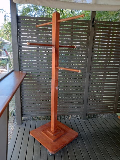 Vintage Wooden Timber Clothes Display Stand Rack | Other Furniture ...