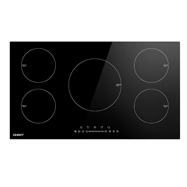 Induction Cooktop 90cm Ceramic 5-Zone Stove Hot Plate Cooker - Cooktops ...