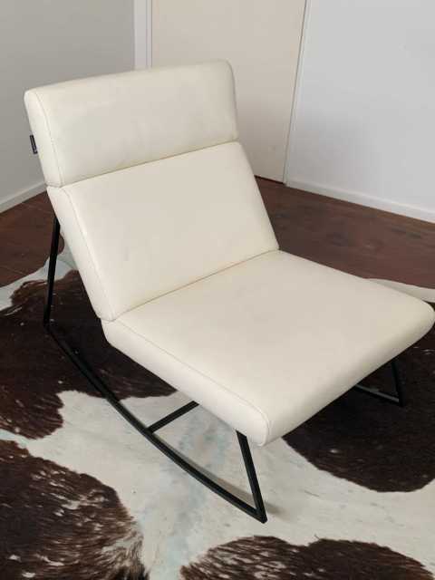 White Faux-Leather Rocking Chair - Freedom Furniture - Armchairs in Kew ...