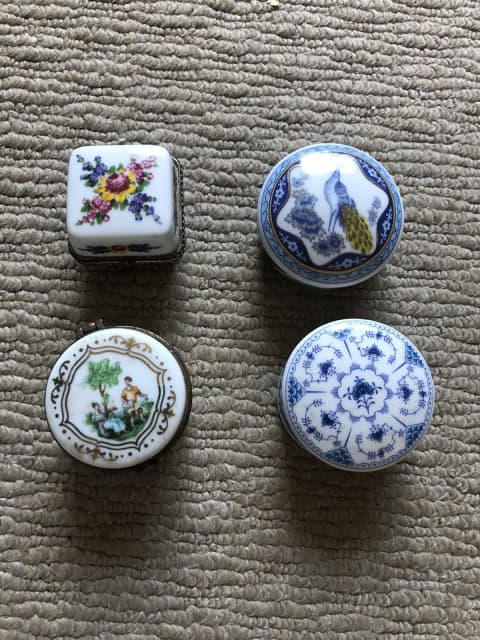 4 Pill/Trinket box metal Ceramic | Collectables | Gumtree Australia ...
