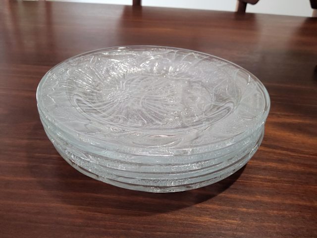 Vintage Glass Cake / Dessert Plates x 6 - Dinnerware in Theodore ACT ...