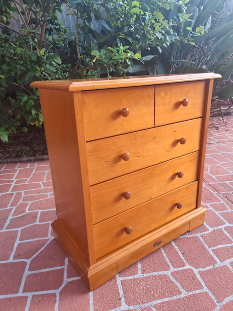 Boori Country Collection 4 drawers tallboy metal runner can deliver ...