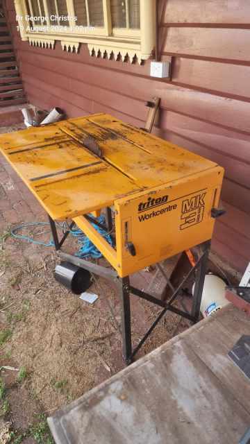 triton workstation work bench table saw with makita saw 9 1/4 - Power ...