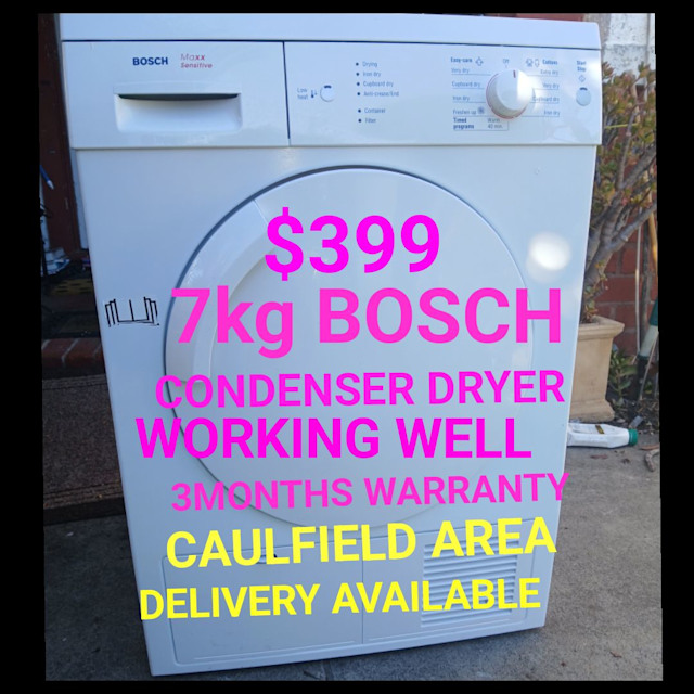 🎯$399🎯 🔥 BOSCH CONDENSER DRYER 🔥 7kG CAPACITY LOAD 🔥60X61X85CM WX ...